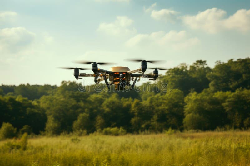 High-Tech Drones: Pioneering Aerial Exploration. Stock Illustration ...