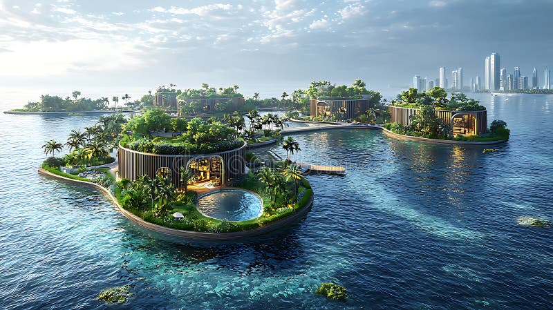High Tech Eco Friendly Resort Featuring Modern Architecture and Lush ...