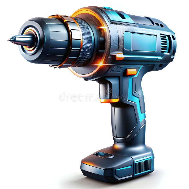 A High-tech Electric Drill Featuring a Futuristic Design, Showcasing ...