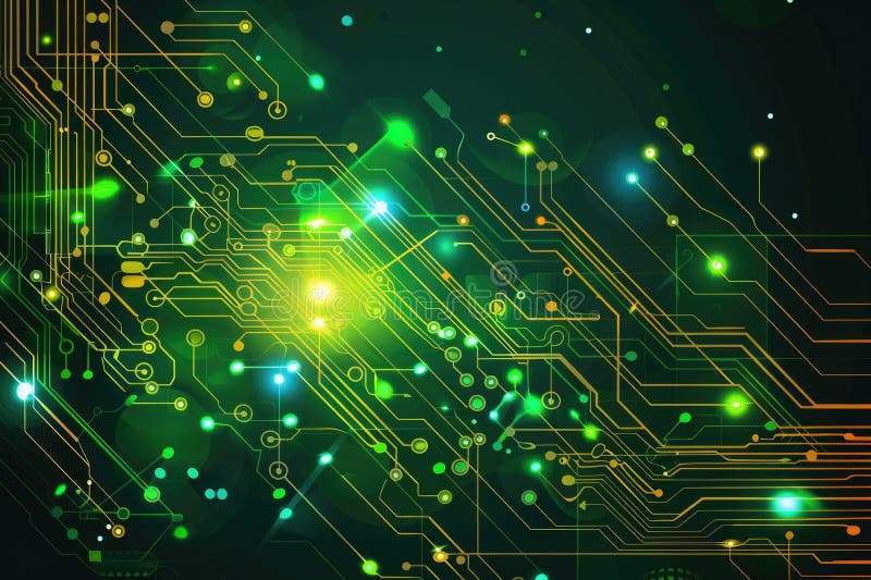 High Tech Electronic Circuit Board by AI Generated Image Stock Image ...