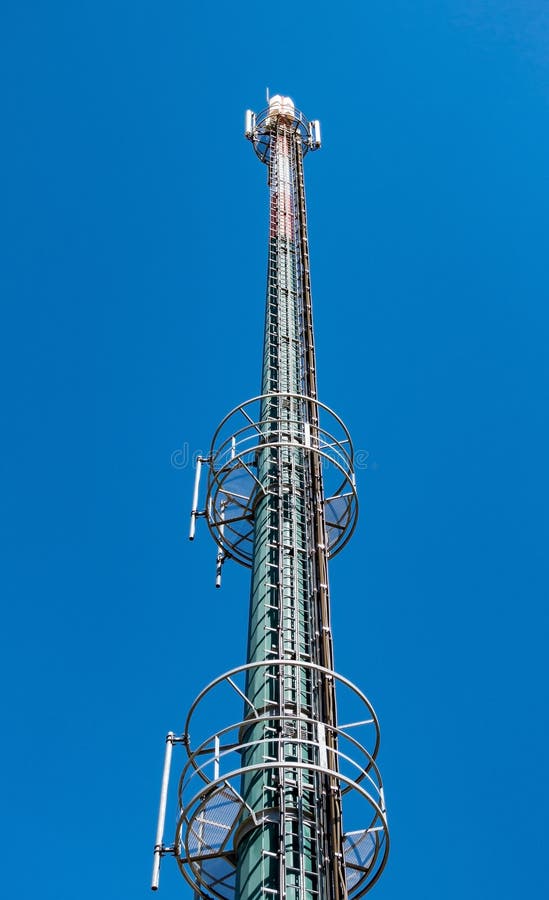 High-Tech Electronic Communications Tower Stock Photo - Image of ...