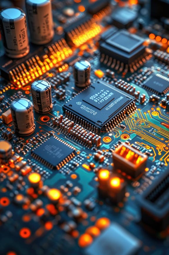 High-tech Electronics on a Circuit Board, Ideal for Tech-related ...