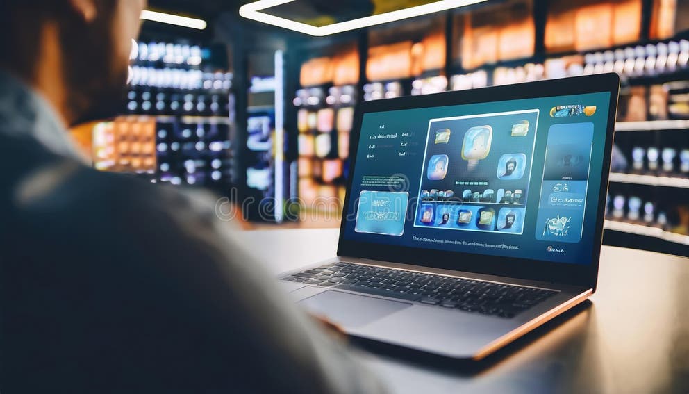 High Tech Electronics Shopping Experience with AI Powered Features at a ...