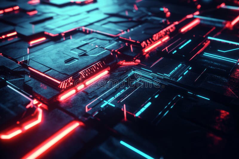 A High-tech Energy Grid 3D Background Where Glowing Hexagonal Cells ...