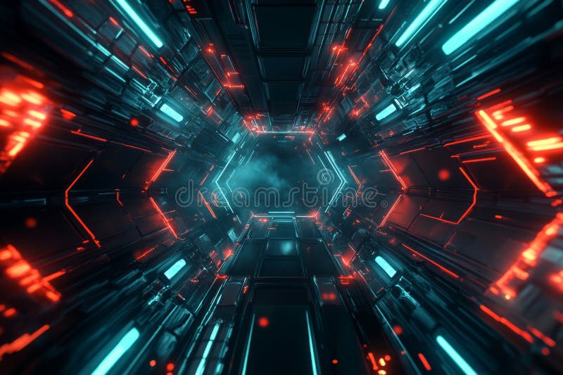 A High-tech Energy Grid 3D Background Where Glowing Hexagonal Cells ...