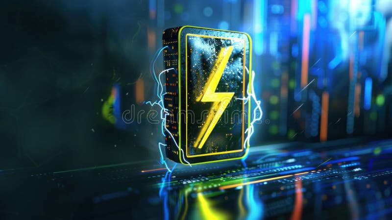 High-Tech Energy Power Symbol. Generative Ai Stock Illustration ...