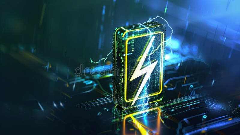 High-Tech Energy Power Symbol. Generative Ai Stock Illustration ...