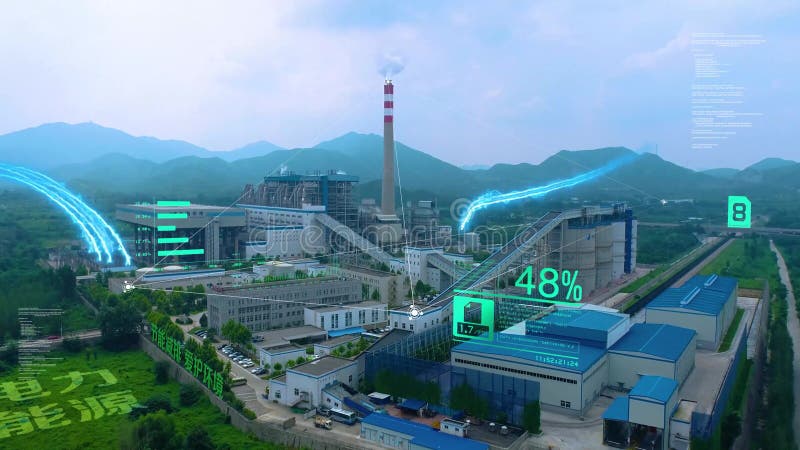 High-tech Energy and Power Technology of the Future Stock Footage ...