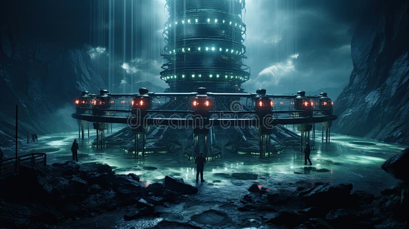 High Tech Energy Technical Industrial Glowing Equipment Abstract ...