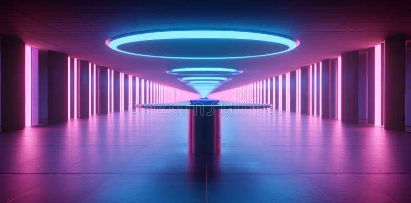 In a High-tech Environment, a Futuristic Interface Display is ...