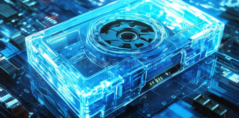 In a High-tech Environment, a Futuristic Transparent Technology Concept ...