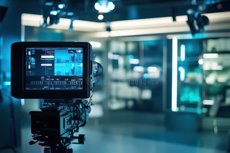 High Tech Equipment Modern Studio Live Broadcast Setup Stock Photos ...