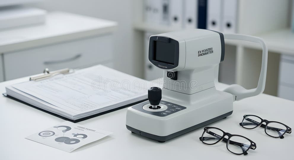 Advanced Eye Examination Equipment in Modern Optometry Clinic Setting ...