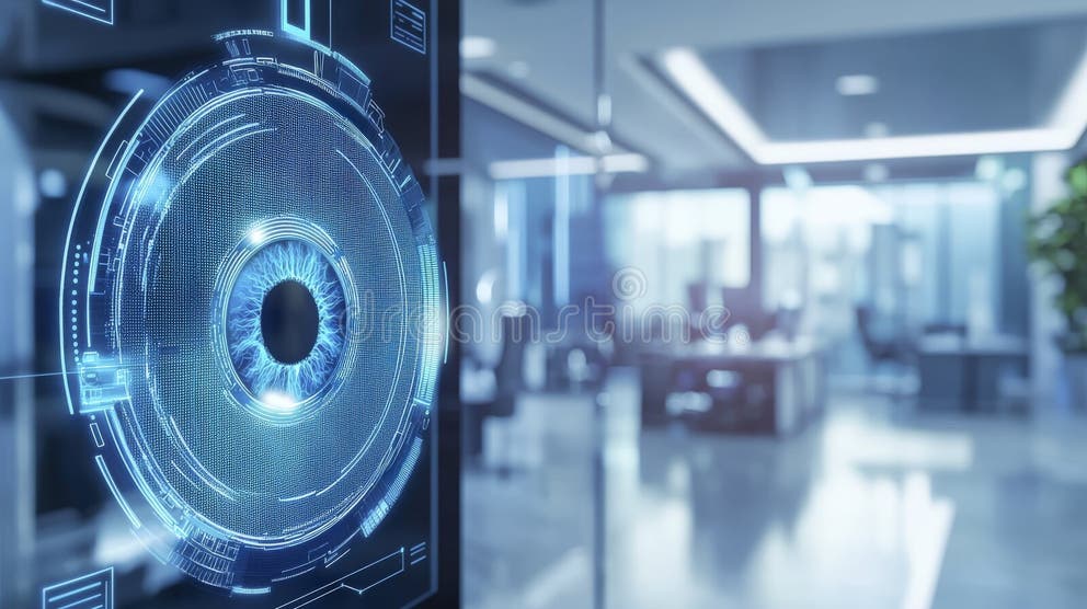 High-tech Eye Scanner Access Control System in Modern Office ...