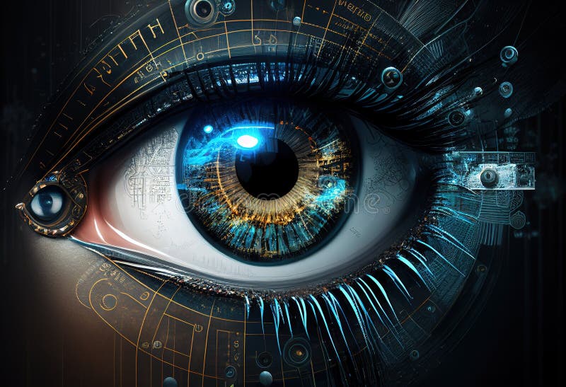 High-Tech Eye Vision Concept.illustration. AI Generative Stock ...