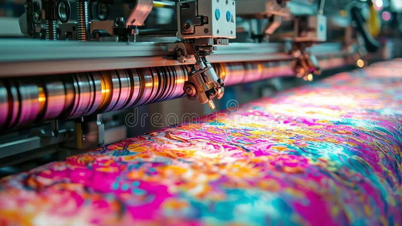 High-tech Fabric Printing: Vibrant Patterns on Modern Textile Machinery ...
