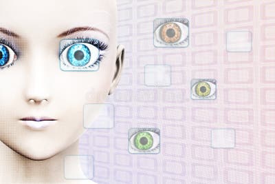 High-tech face technology stock illustration. Illustration of brother ...