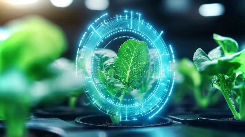 High-tech Farming with Advanced Technology Enhancing Plant Growth in a ...