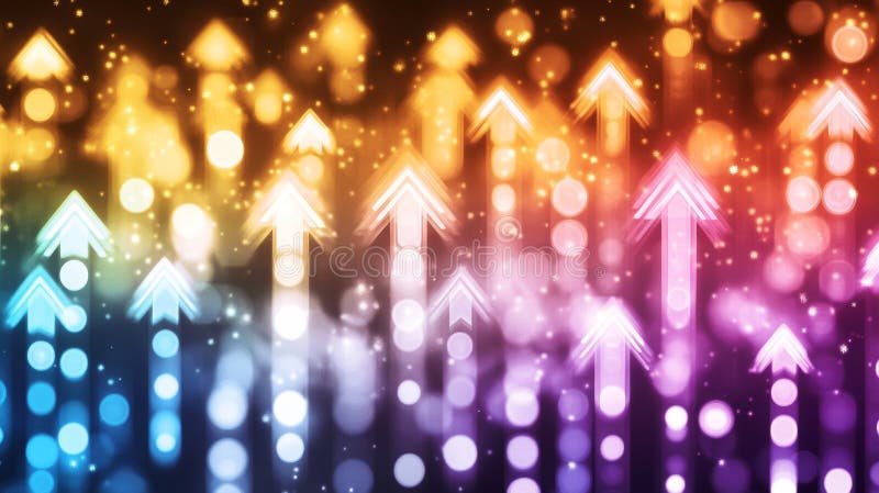 A High-tech Financial Chart in a Digital Space, Featuring Glowing Stock ...