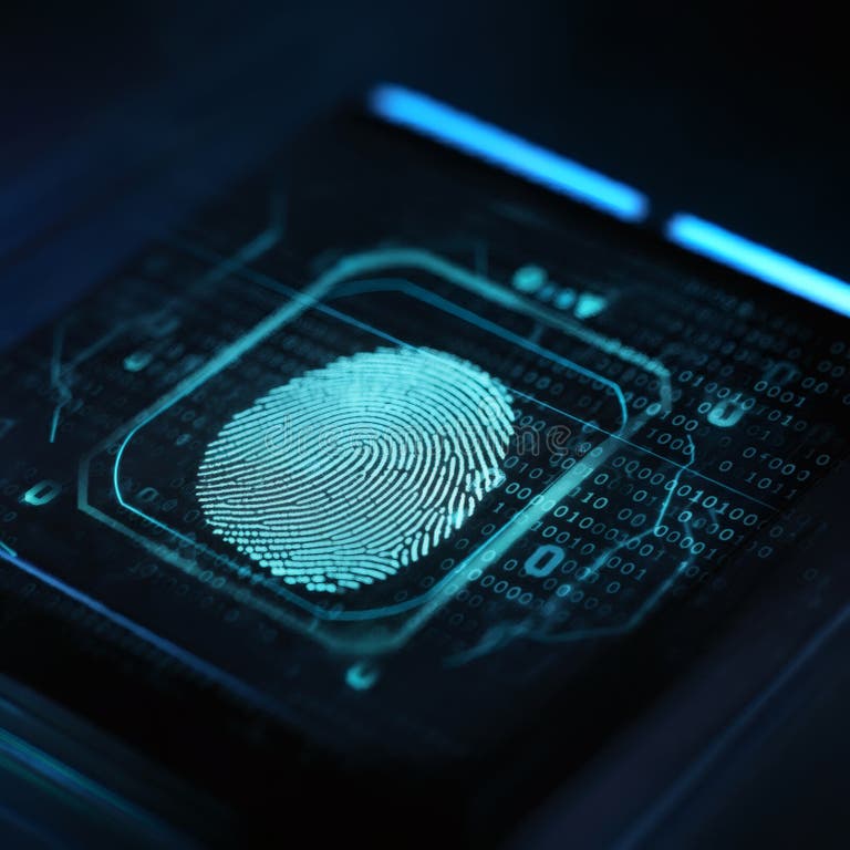 High-tech Fingerprint Scanner Biometric Authentication System ...