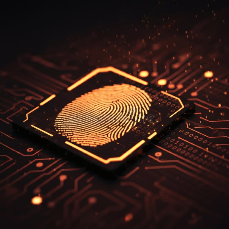 High-tech Fingerprint Scanner Biometric Authentication System ...