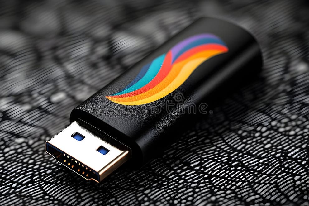 AI-Generated USB-C Drive stock illustration. Illustration of saving ...