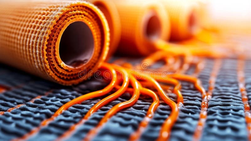 High-Tech Flexible Heated Mat with Wires Stock Illustration ...