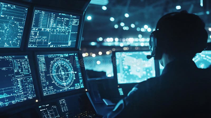 High-tech Flight Control Center Operates Seamlessly during Nighttime ...