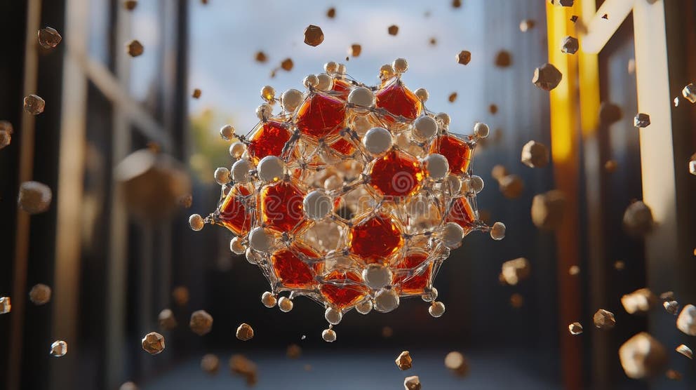 High-Tech Floating Structure of an Exotic Buckyball Model Stock ...