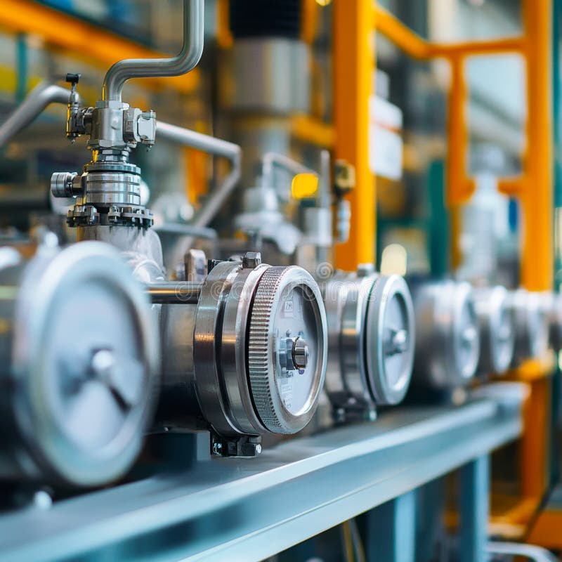 High-Tech Fuel Processing Machinery in Clean Environment Stock ...