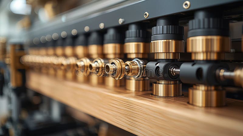 Futuristic Precision Woodworking Factory Stock Illustration ...