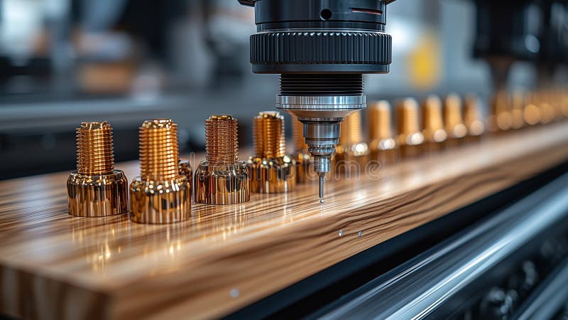 Futuristic Precision Woodworking Factory Stock Illustration ...