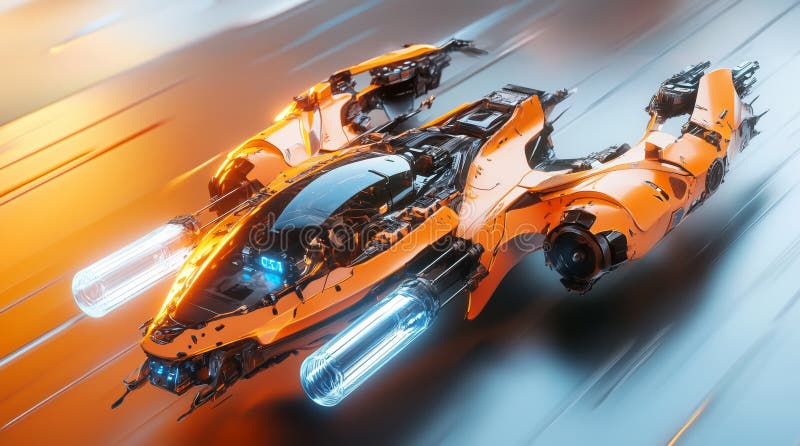 Futuristic Attack Drone with Advanced Technology Stock Illustration ...