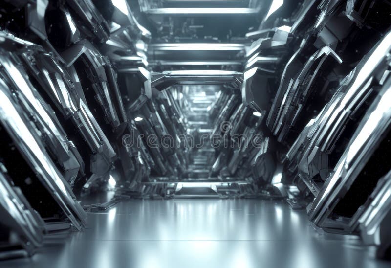 High Tech Futuristic Background Metal Stock Photo - Image of light ...