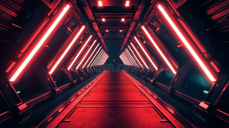 High-tech Futuristic Background in Red and Black with Triangular Shapes ...