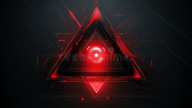 High-tech Futuristic Background in Red and Black with Triangular Shapes ...