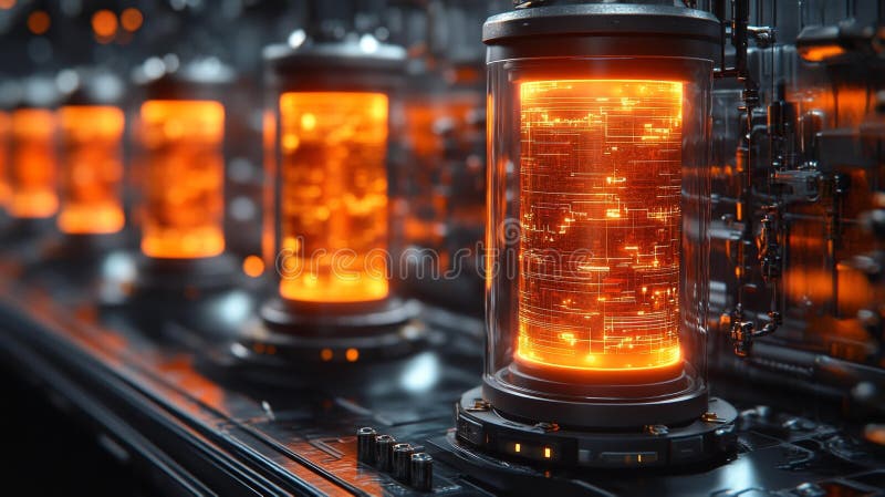 High-tech Futuristic Data Storage Containers - Generative Ai Stock ...