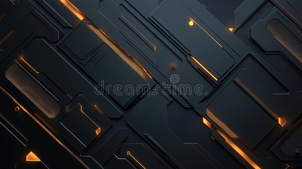 A High-tech, Futuristic Panel Design Featuring Overlapping Black and ...