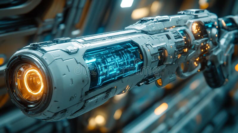 Futuristic Sci-fi Weapon with Glowing Elements - Generative Ai Stock ...