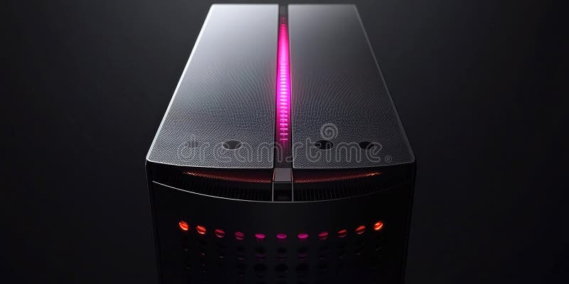 High-tech Gaming Computer Showcasing Sleek Design and Vibrant LED ...