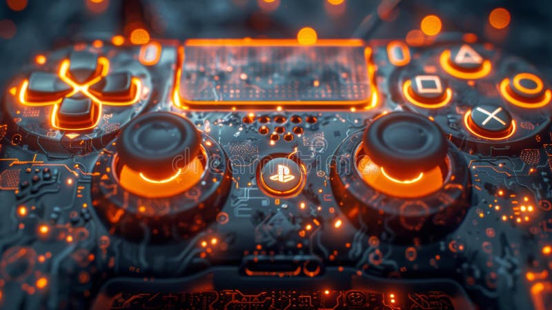 High-Tech Gaming Controller with Futuristic Design, Generative AI Stock ...