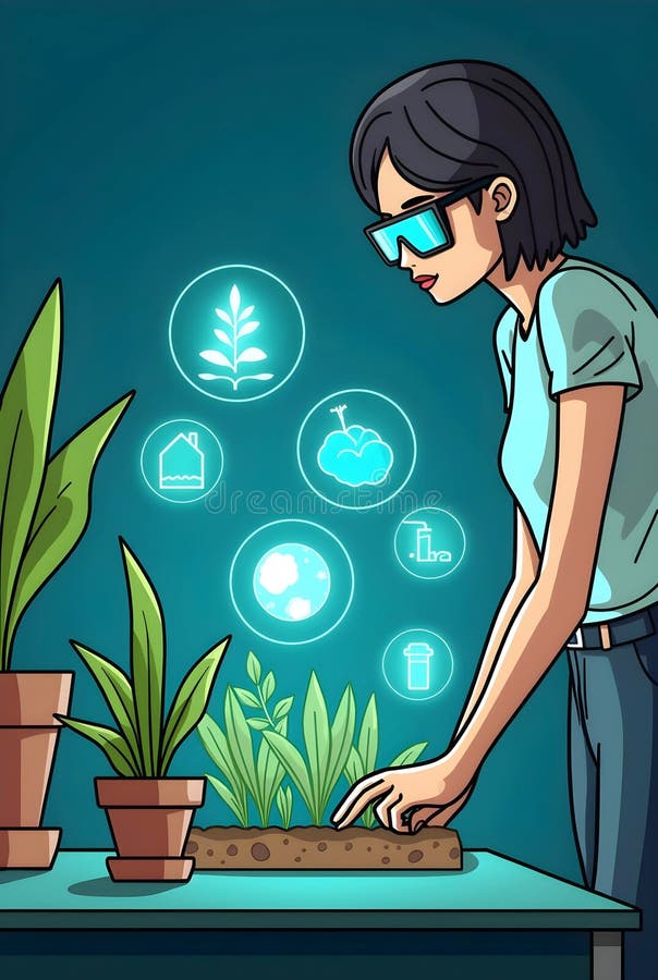 High-tech Gardener Uses Augmented Reality Glasses To Monitor and ...