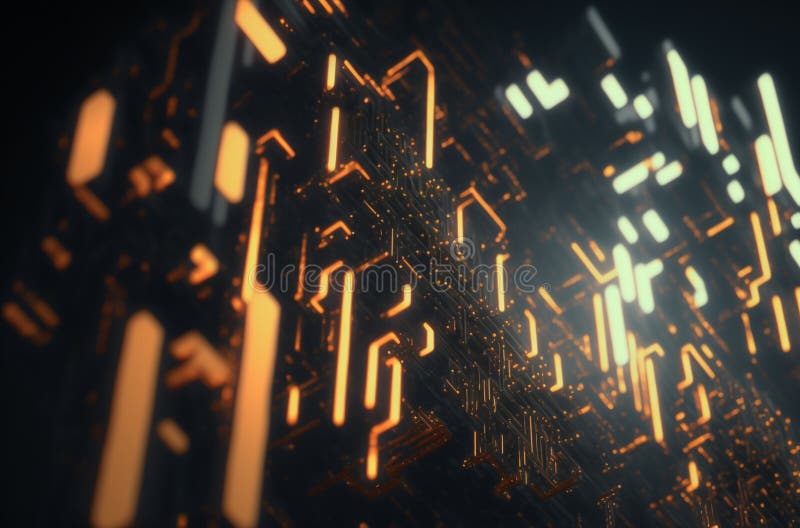 High Tech Geometrical Scheme, Neon Colored Technology Data Technology ...