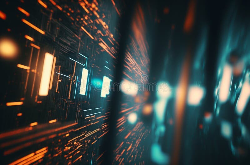 High Tech Geometrical Scheme, Neon Colored Technology Data Technology ...