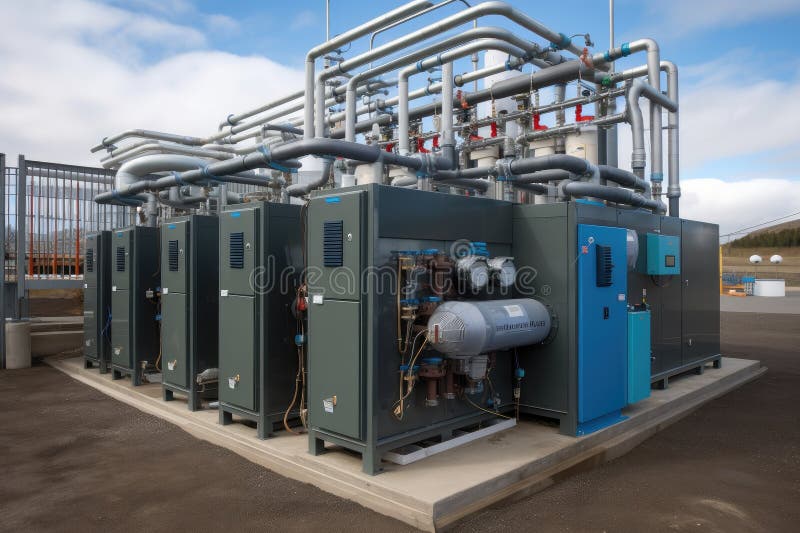 High-tech Geothermal Energy System with Sensors, Controls, and Other ...