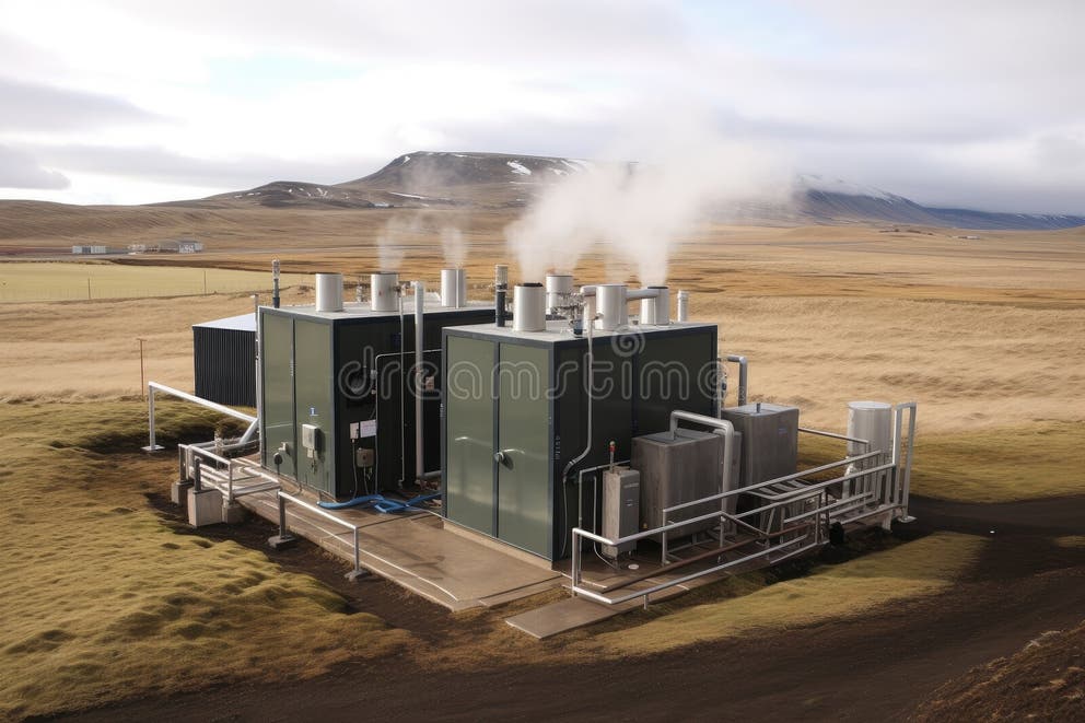 High-tech Geothermal Energy System with Sensors, Controls, and Other ...