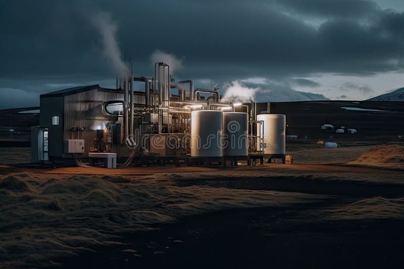 High-tech Geothermal Energy System with Sensors, Controls, and Other ...