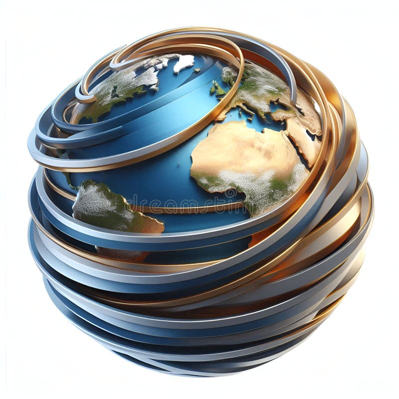 High-Tech Global Sphere: a Vision of Tomorrow, Generative AI. Stock ...