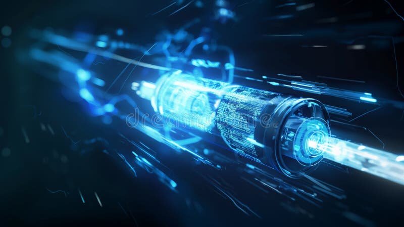 Futuristic Digital Data Transmission Stock Photo - Image of advanced ...