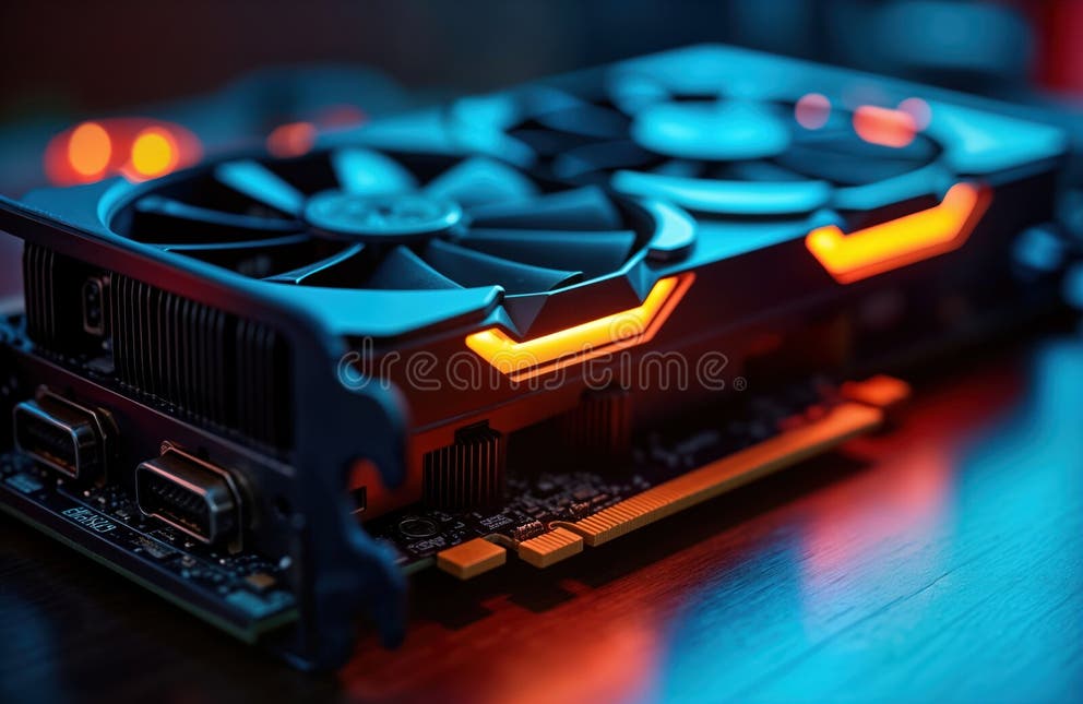 High-tech Graphics Card for Gaming, Crypto Mining. Modern Device with ...